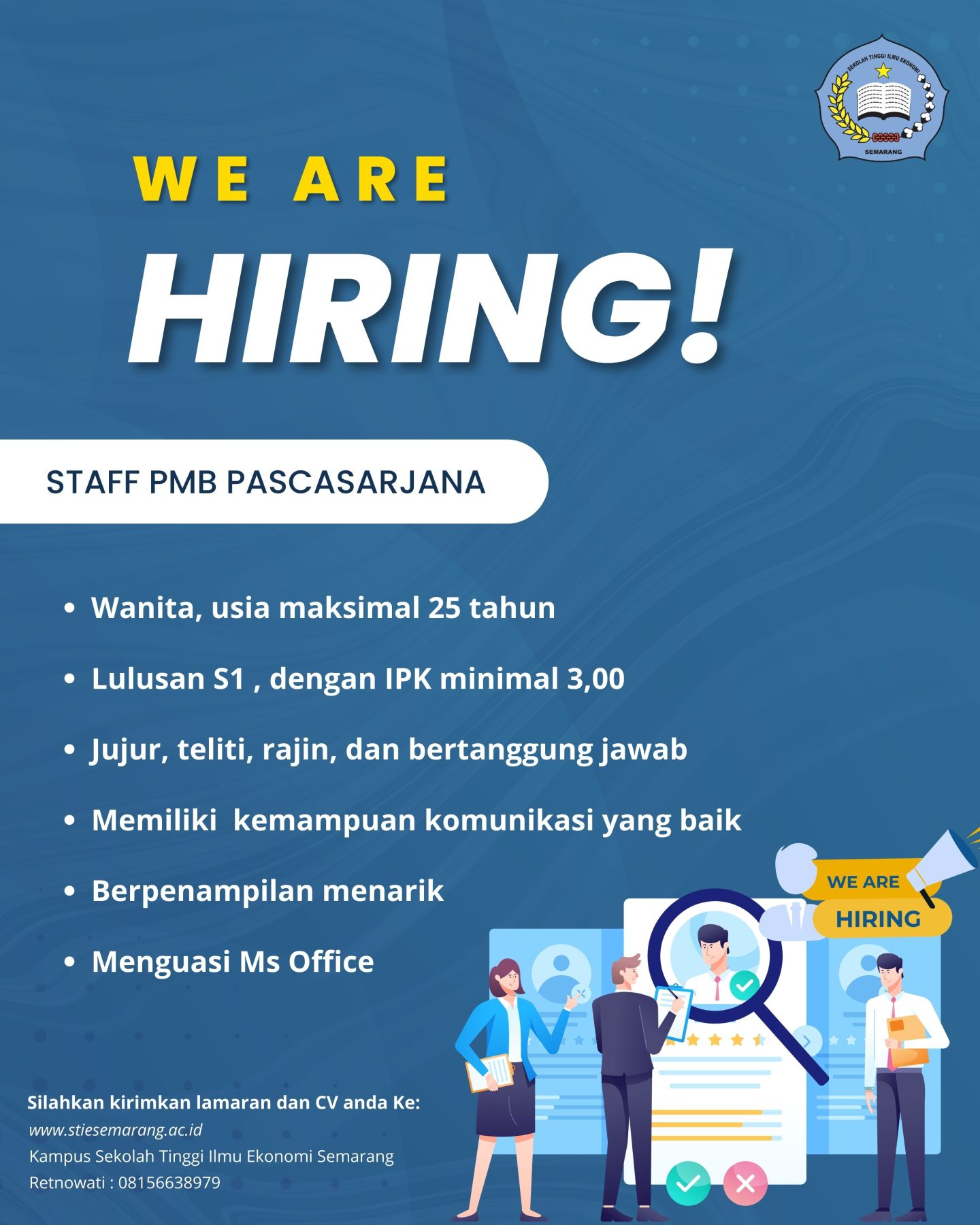 Lowongan Staff PMB Pascasarjana - STIE SEMARANG