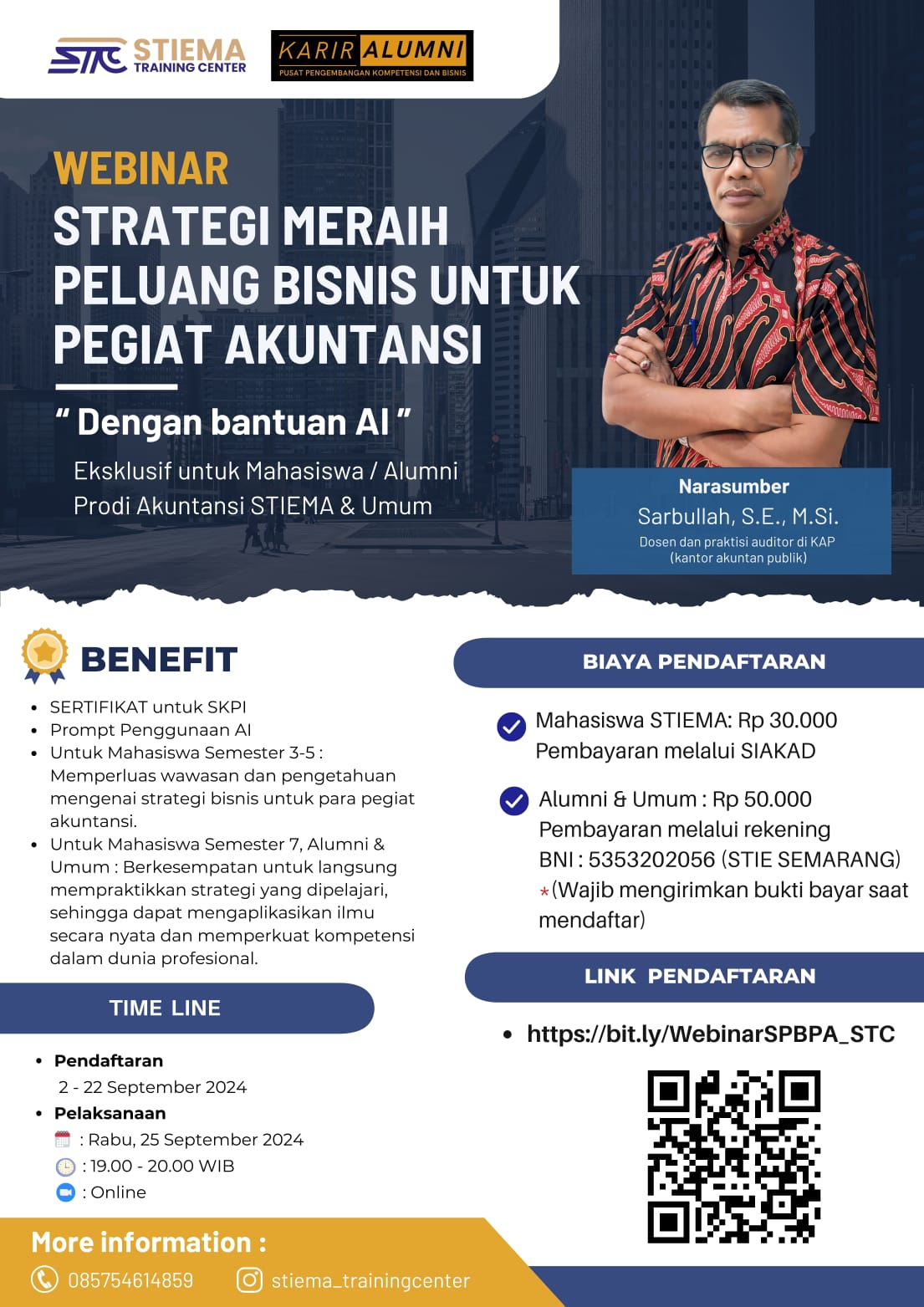 Webinar Strategi Meraih Peluang Bisnis untuk Pegiat Akuntansi - STIE SEMARANG